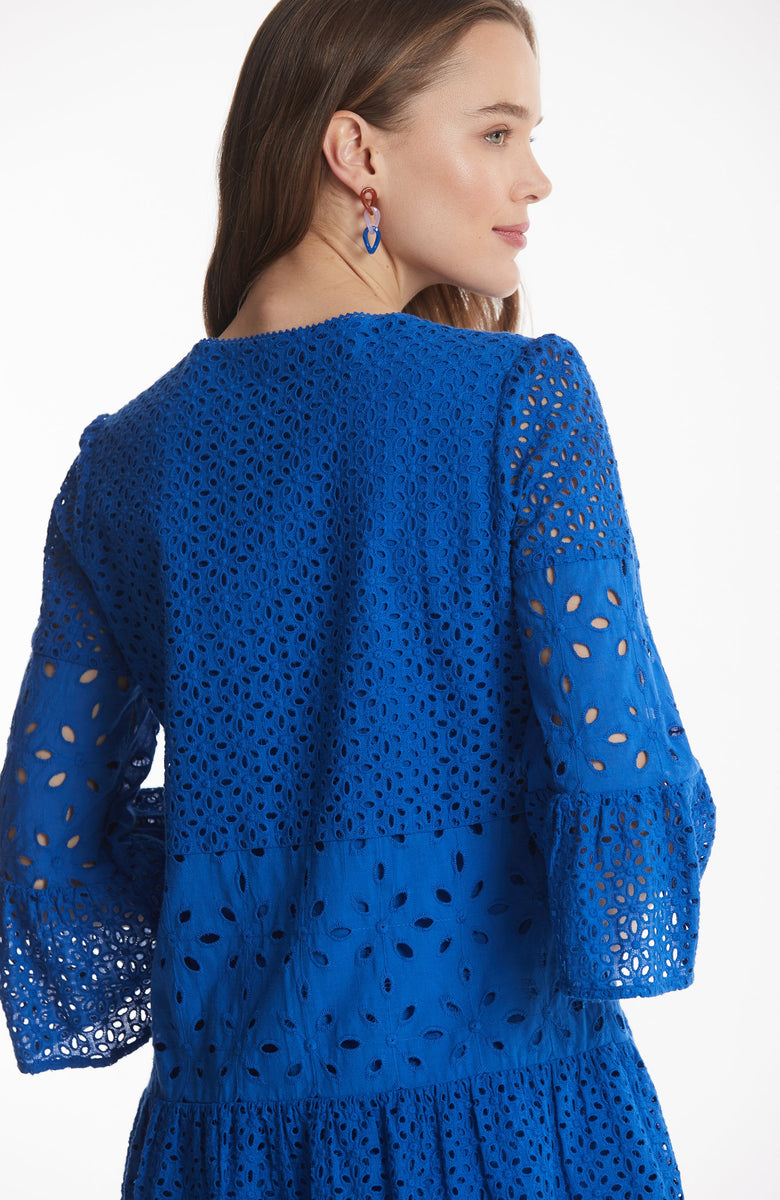 TYLER BOE - INGRID EYELET SKIMMER DRESS - BLUEBELL – Siegel Clothing